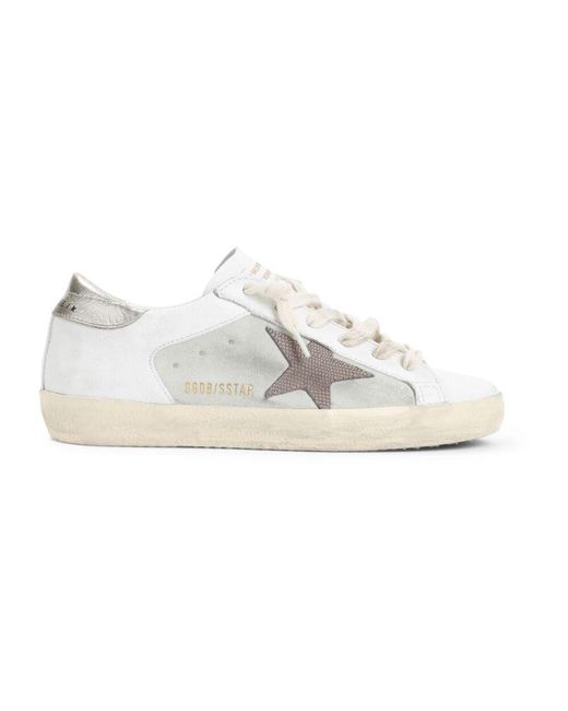 Golden Goose Super-Star Double Quarter Sneakers For in White | Lyst