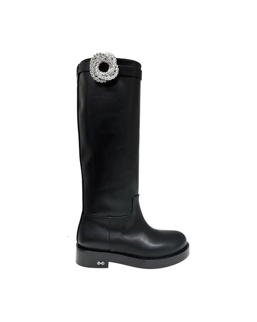 Mach & Mach High Boots in Black | Lyst