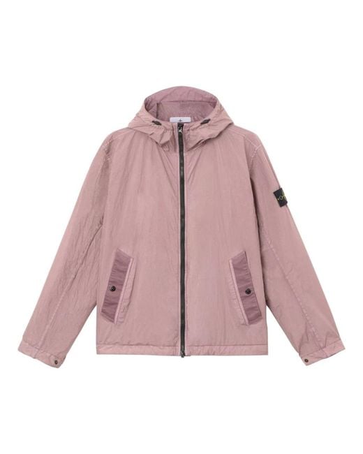 Stone Island Light Jackets in Pink for Men | Lyst UK
