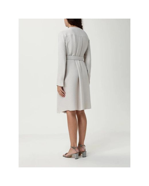 Emporio Armani Midi Dresses in Grey | Lyst UK
