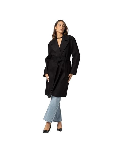 Kocca Belted Coats in Black | Lyst UK