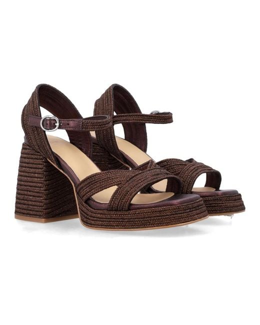 Castañer High Heel Sandals in Brown | Lyst UK