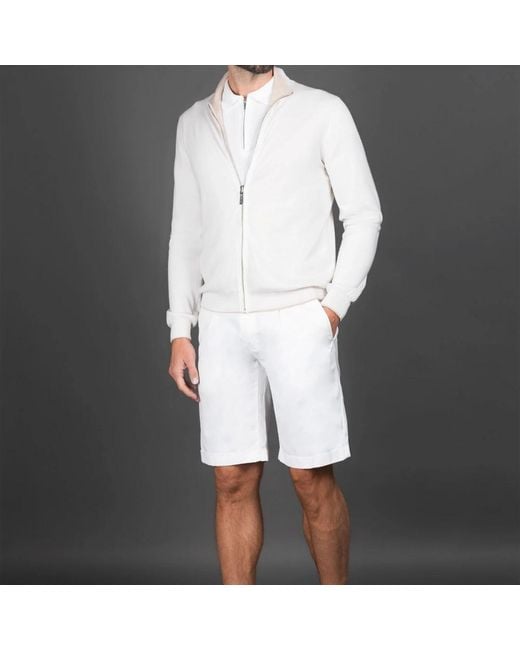Cardigans da Uomo di Moorer in Bianco | Lyst