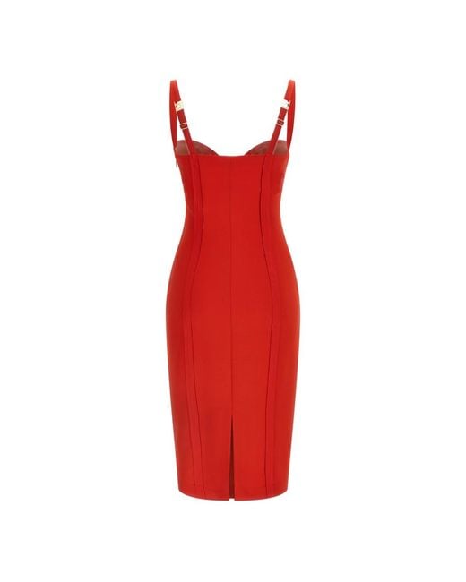 Elisabetta Franchi Midi Dresses in Red | Lyst UK