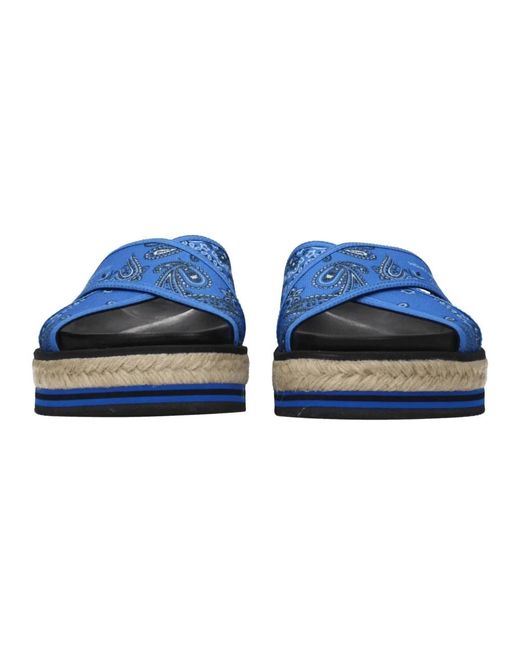 KENZO Fabric Slippers in Blau | Lyst DE
