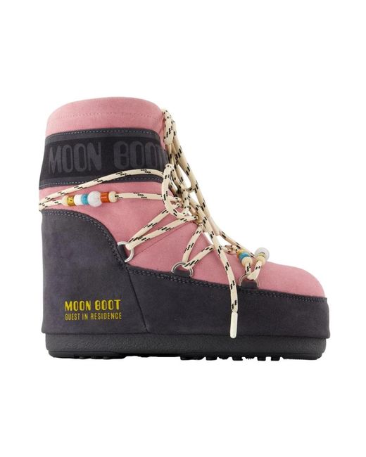 Moon Boot Winter Boots in Pink | Lyst