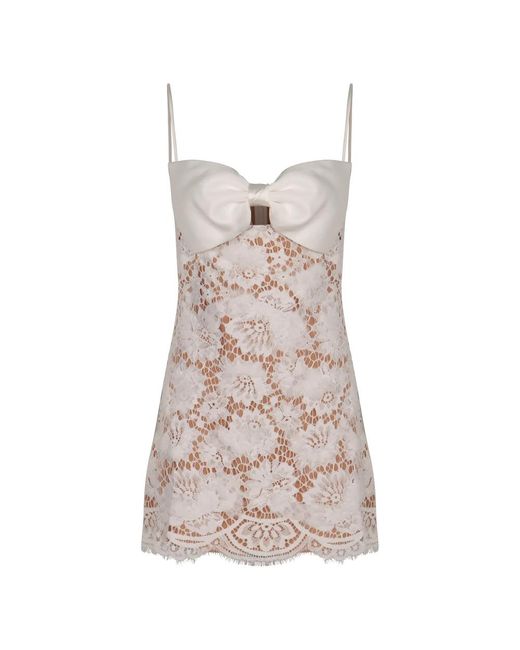 Self-Portrait Short Dresses in White | Lyst UK