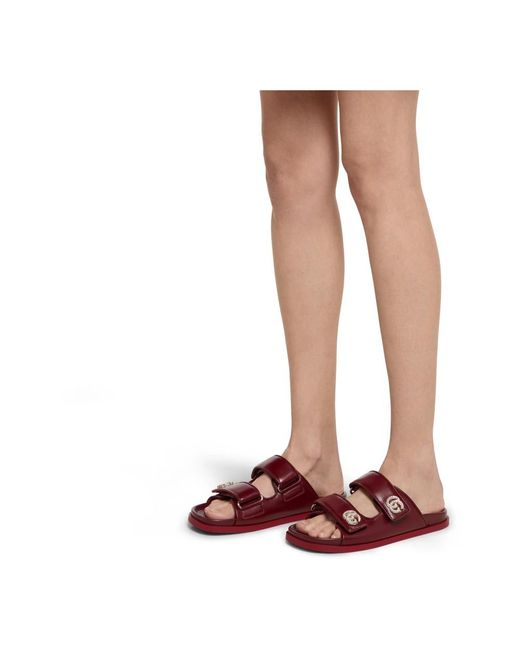 Gucci Sliders in Red | Lyst