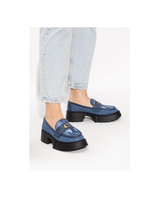 COACH Loafers in Blue | Lyst
