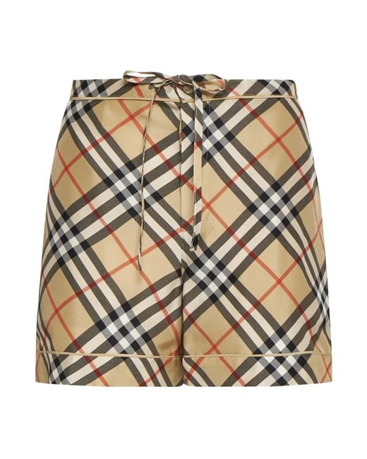 Burberry Short Shorts in Metallic | Lyst