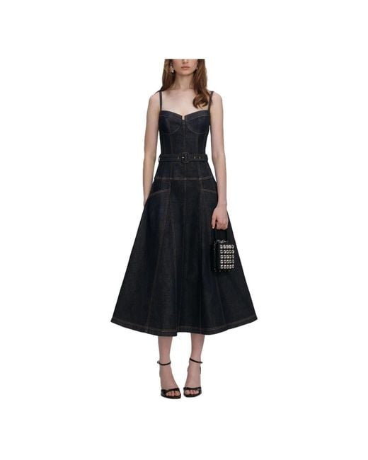 Self-Portrait Midi Dresses in Black | Lyst UK