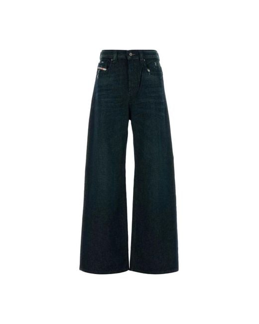 DIESEL Wide Jeans in Blue | Lyst UK