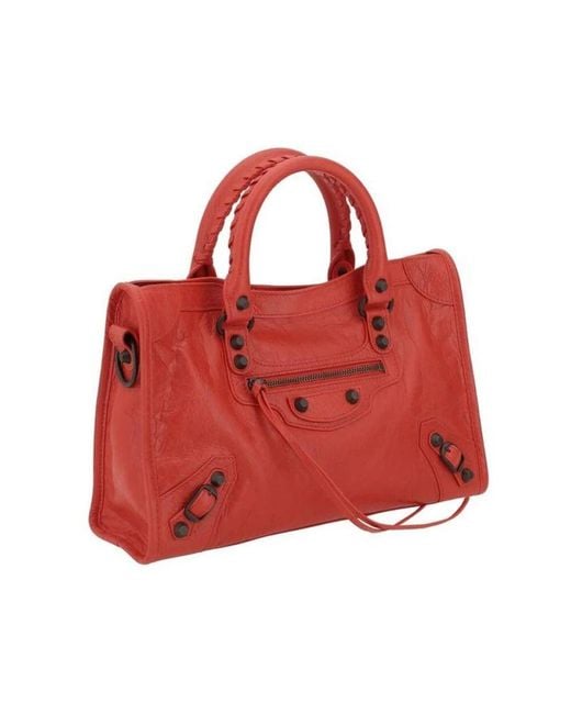 Balenciaga Handbags in Red | Lyst