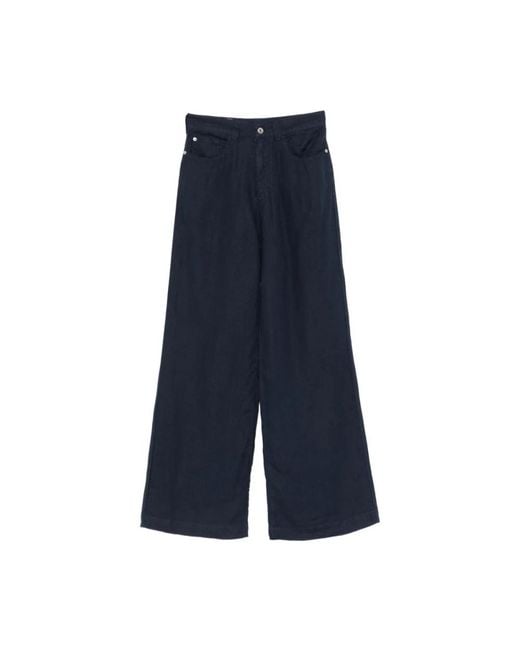 Emporio Armani Wide Jeans in Blue | Lyst UK