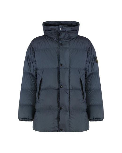 Stone Island Down Jackets in Blue for Men | Lyst UK