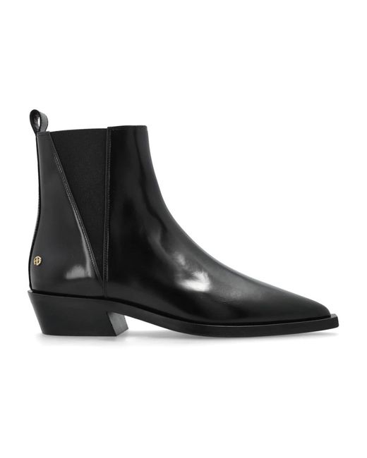 Anine Bing Cowboy Boots in Black | Lyst
