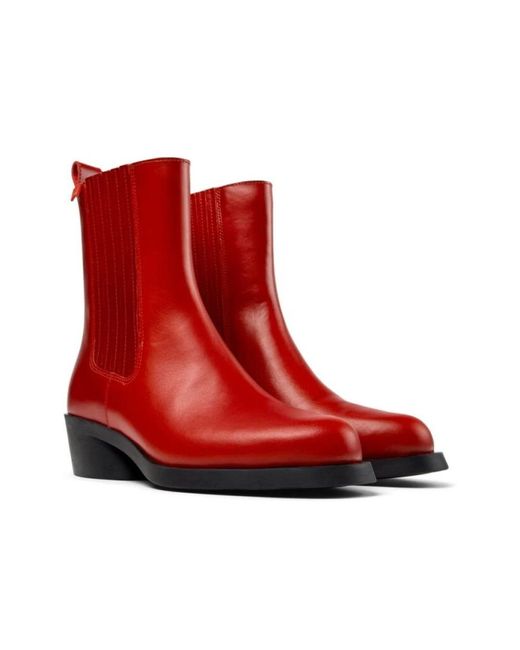 Camper Cowboy Boots in Red | Lyst