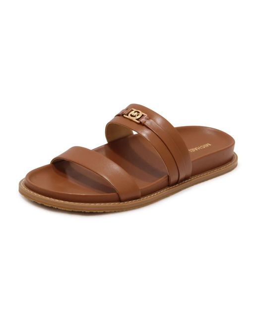Michael Kors Sliders in Brown | Lyst UK