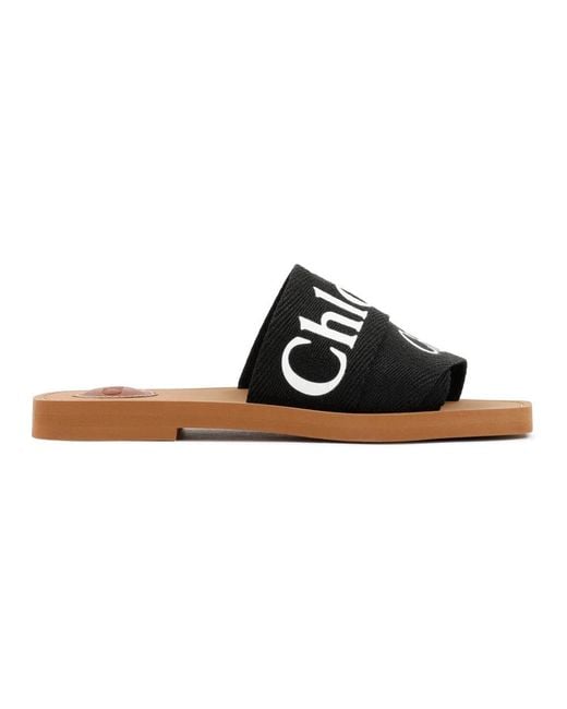 Chloé Sliders in Black | Lyst