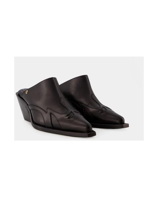 Anine Bing Tania Mules in Black | Lyst
