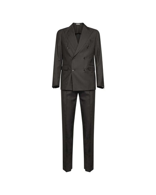 Tagliatore Double Breasted Suits in Black for Men | Lyst UK
