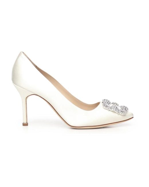 Manolo Blahnik Pumps in White | Lyst UK