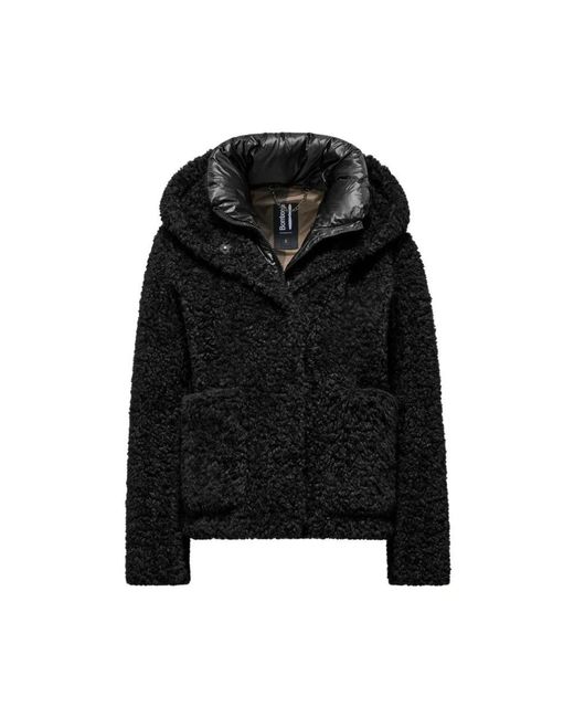 Bomboogie Faux Fur & Shearling Jackets in Black | Lyst UK