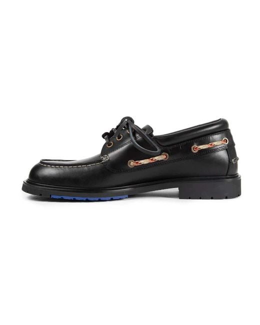 Burberry Boat Shoes in Black for Men | Lyst UK