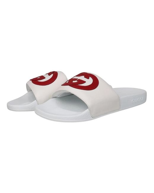 Gucci Sliders in Red | Lyst