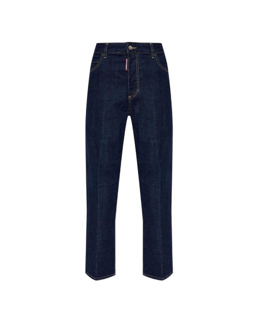 DSquared² Straight Fit Jeans in Blue | Lyst UK