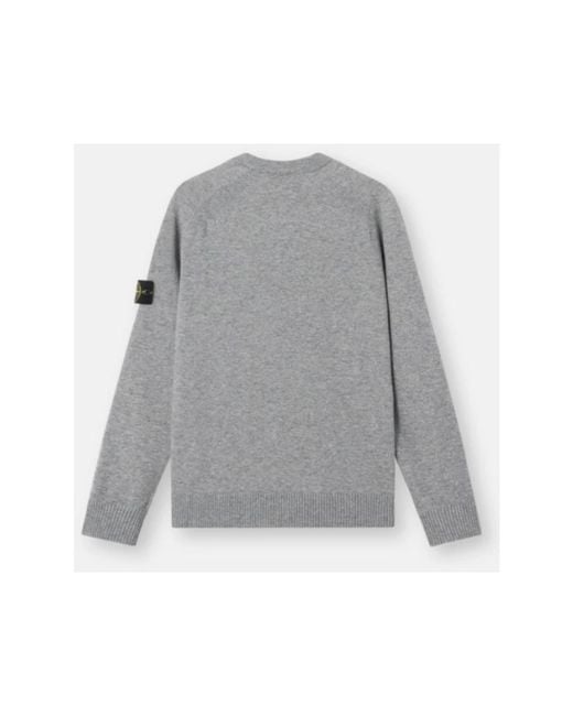Stone Island Round-Neck Knitwear in Grey for Men | Lyst UK