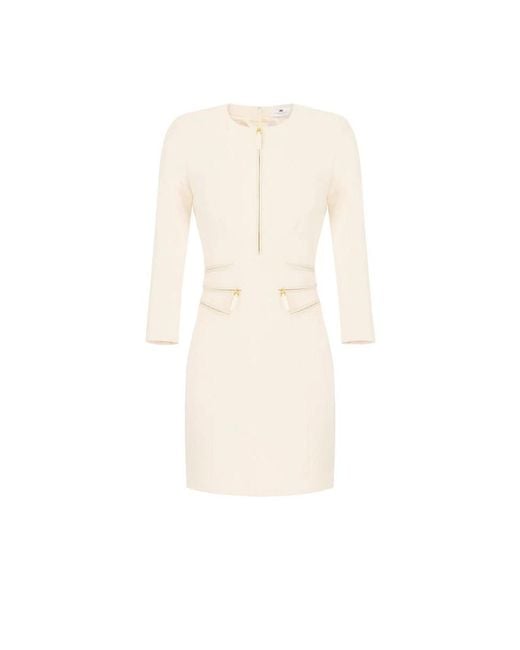 Elisabetta Franchi Short Dresses in Natural | Lyst UK