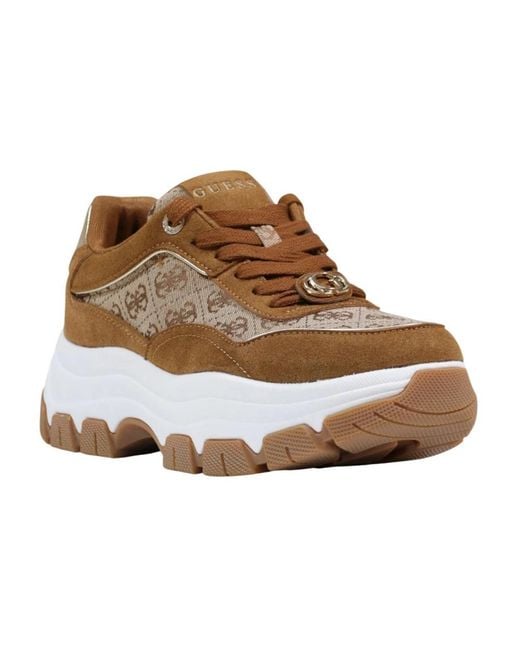Guess Sneakers in Brown | Lyst UK