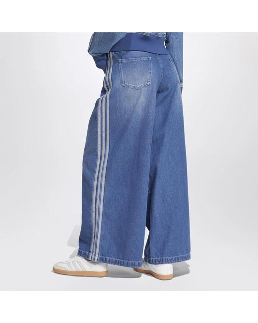 adidas Originals Wide Jeans in Blue | Lyst UK