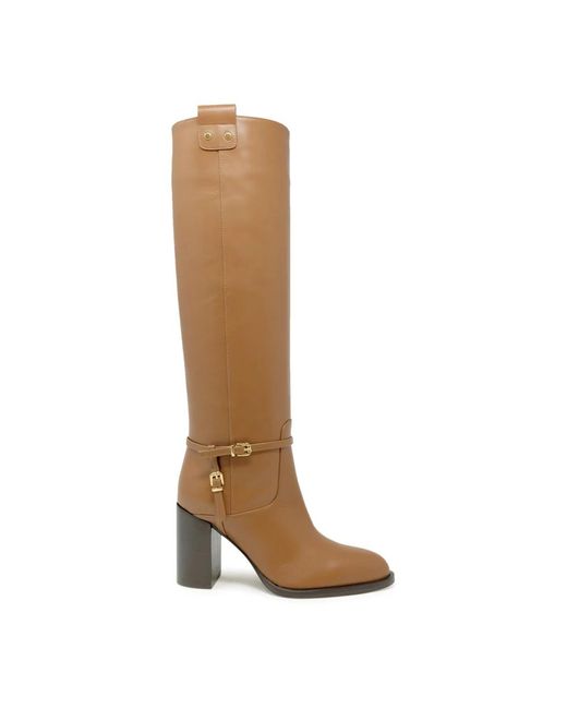 Lella Baldi Heeled Boots in Brown | Lyst UK