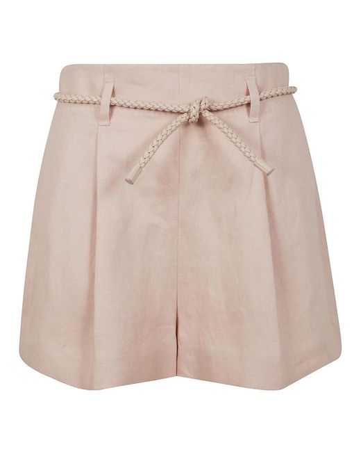 Zimmermann Short Shorts in Natural | Lyst