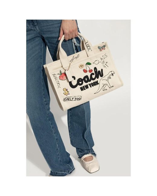 COACH Handbags in Natural | Lyst