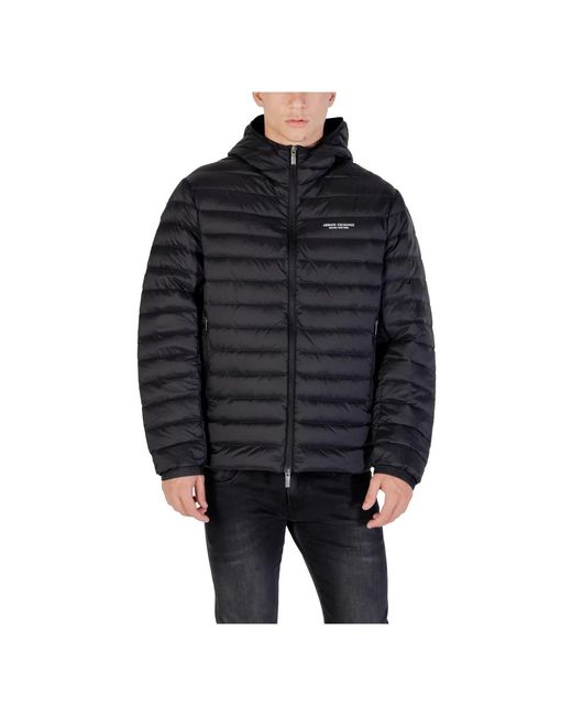ARMANI EXCHANGE Winter Jackets in Black for Men | Lyst UK