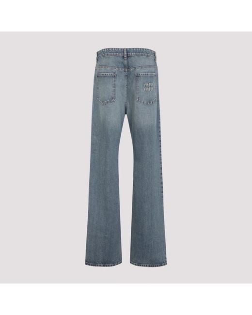 Miu Miu Flare Jeans in Blue | Lyst UK