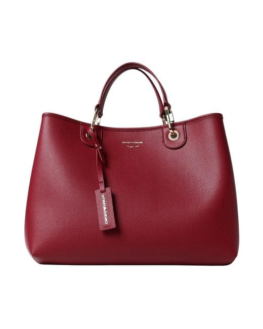 Emporio Armani Tote Bags in Red | Lyst