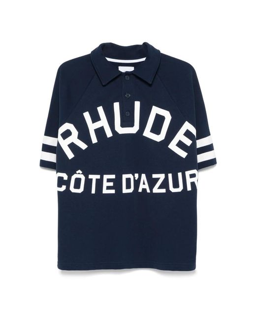 Rhude Polo Shirts in Blue for Men | Lyst
