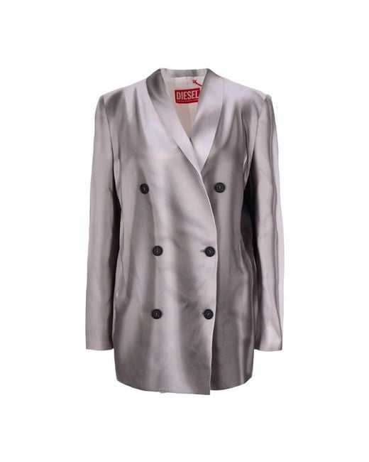 DIESEL Blazers in Grey | Lyst UK