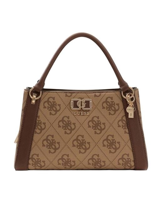 Guess Karnilla Logo Handtasche in Braun | Lyst DE