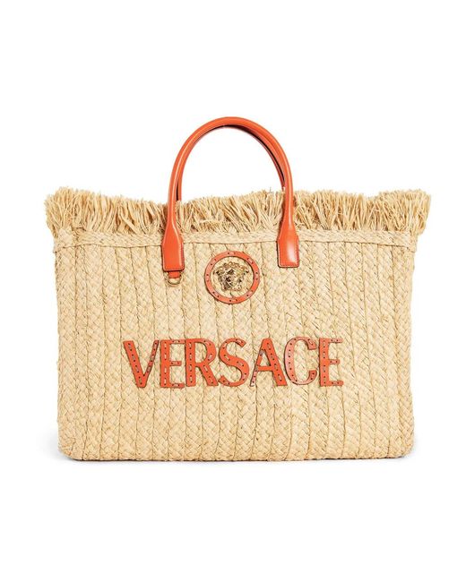 Versace Tote Bags in Metallic | Lyst