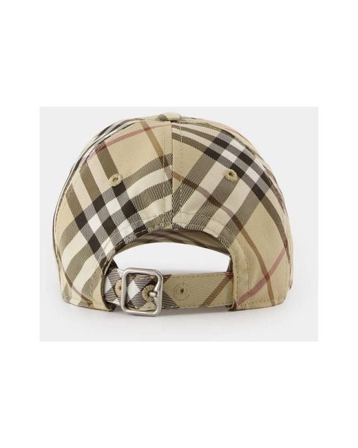 Burberry Essential Check Cap in Natural | Lyst
