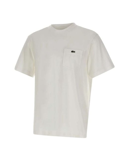 Lacoste T-Shirts in White for Men | Lyst UK