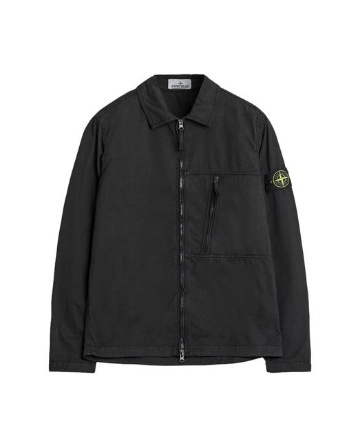 Stone Island Light Jackets in Black for Men | Lyst UK