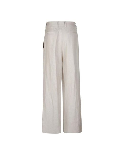 PT Torino Wide Trousers in Grey | Lyst UK