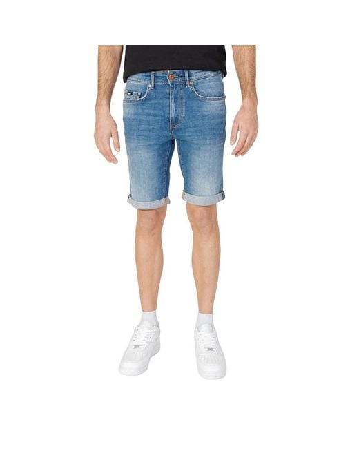 Gas Denim Shorts in Blue for Men | Lyst UK