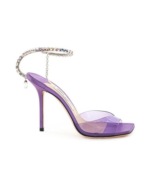 Jimmy Choo High Heel Sandals in Purple | Lyst